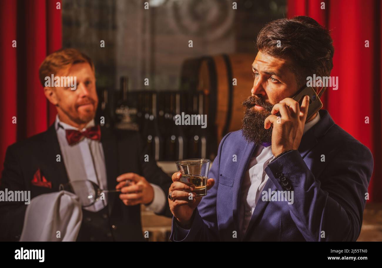 Old men whiskey celebrate hi-res stock photography and images - Alamy