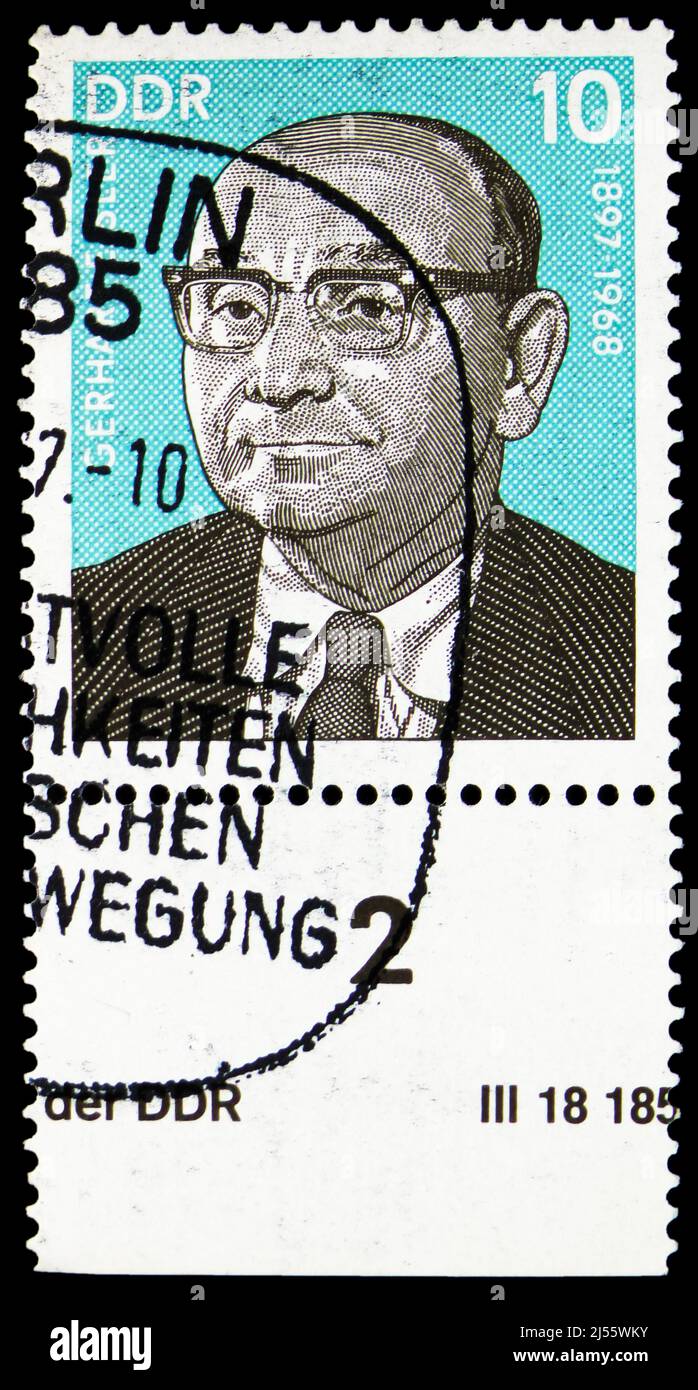 MOSCOW, RUSSIA - MARCH 27, 2022: Postage stamp printed in Germany shows ...