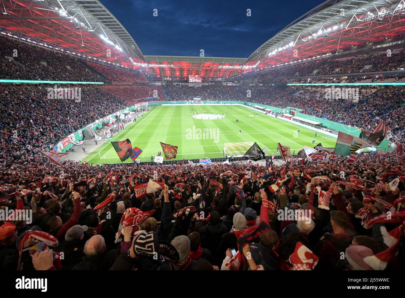 Leipzig, Germany. 20th Apr, 2022. Soccer: DFB Cup, RB Leipzig - 1. FC ...
