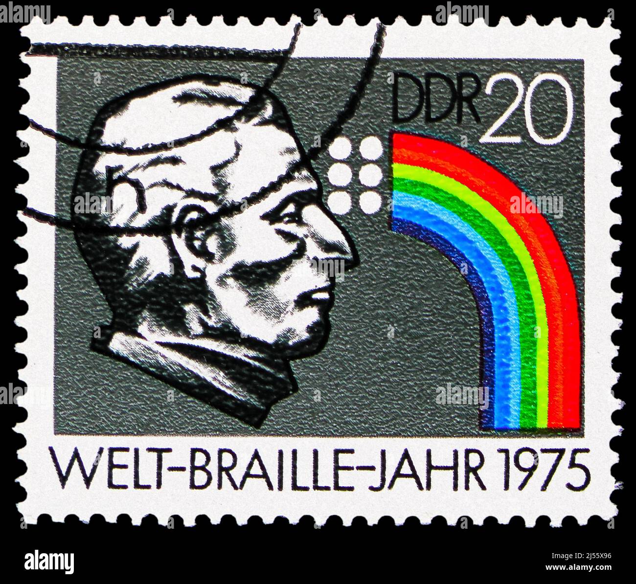 Louis braille postage stamp hi-res stock photography and images - Alamy