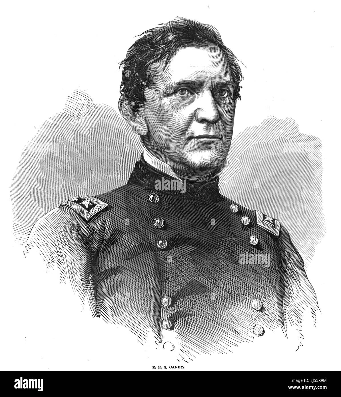 Portrait of Edward Richard Sprigg Canby, Union Army General in the American Civil War. 19th ...