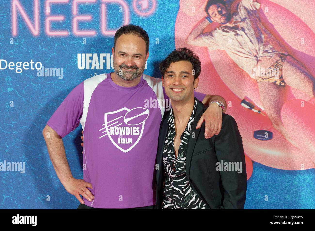 Cologne, Germany. 20th Apr, 2022. Actors Tom Keune (l) and Arash ...