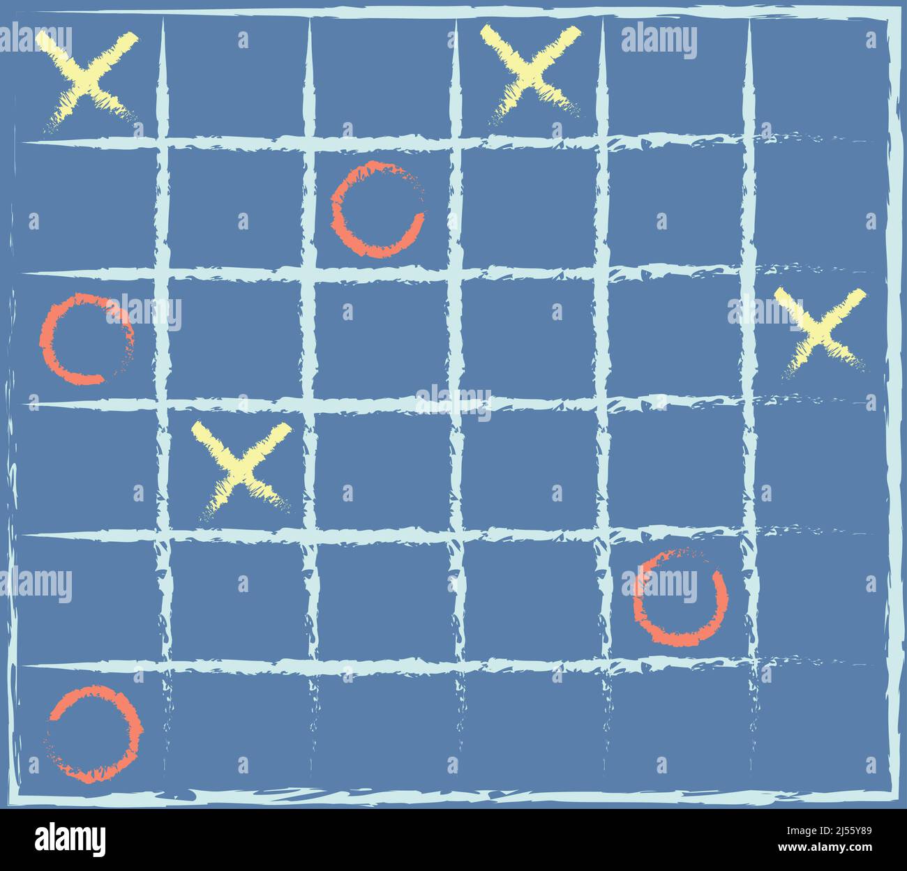 Hand Drawn Doodle Tic Tac Toe Game, XOXO Stock Vector Image & Art - Alamy