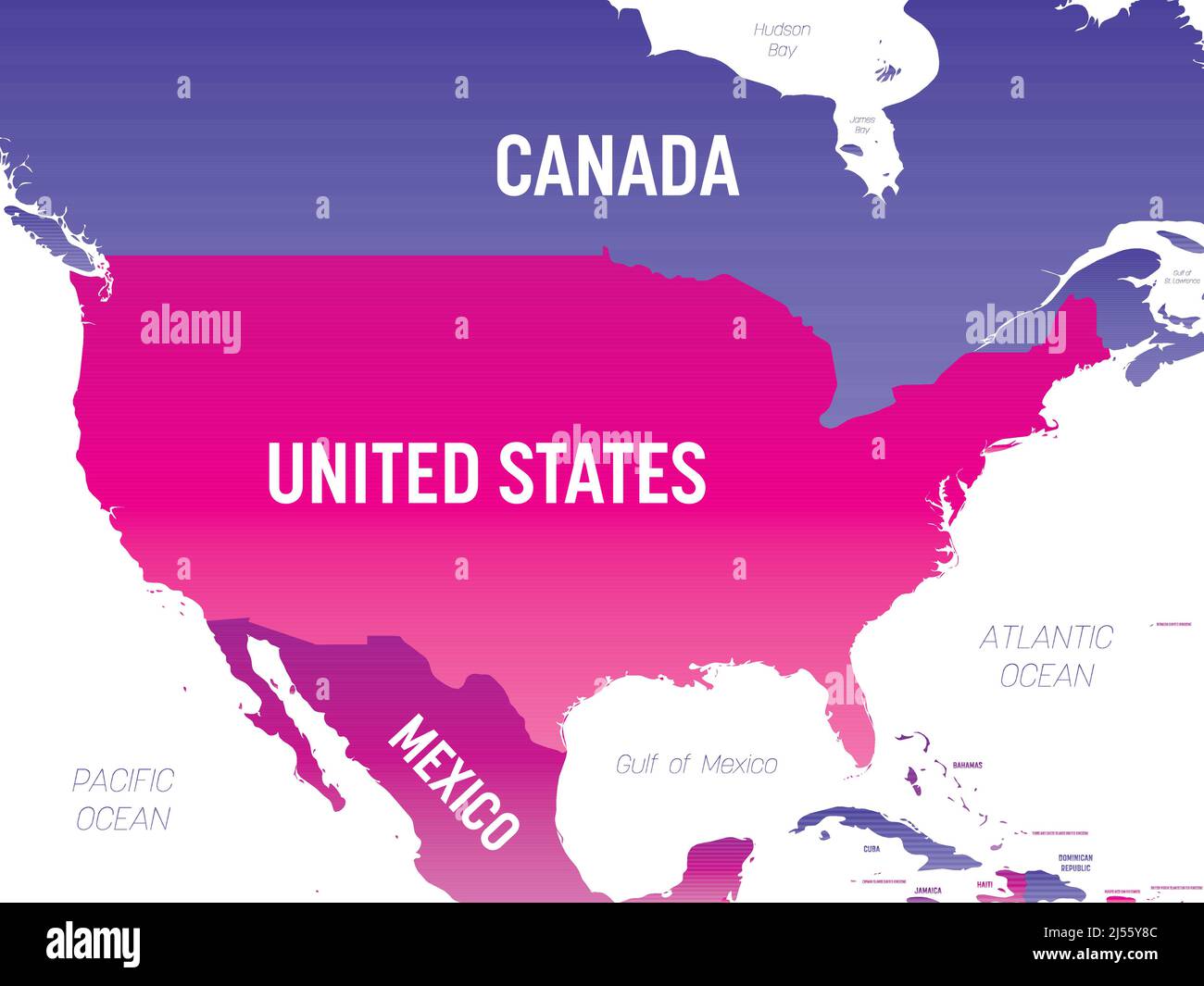 Labeled map usa Stock Vector Images - Alamy