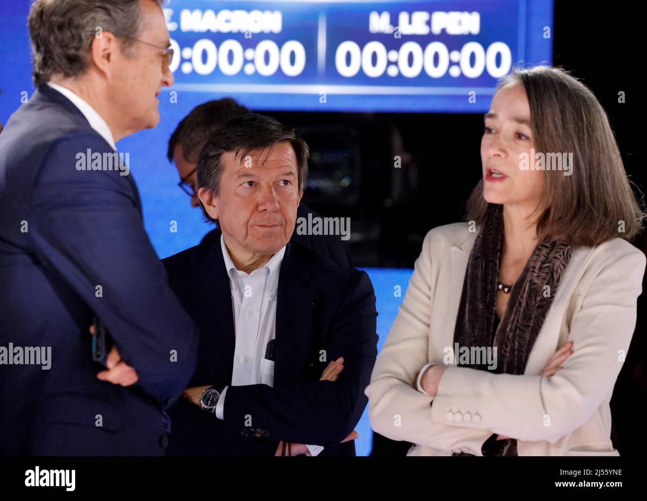 Saint-Denis, Paris, France, 20/04/2022, (from L) Head of France's Arcom ...