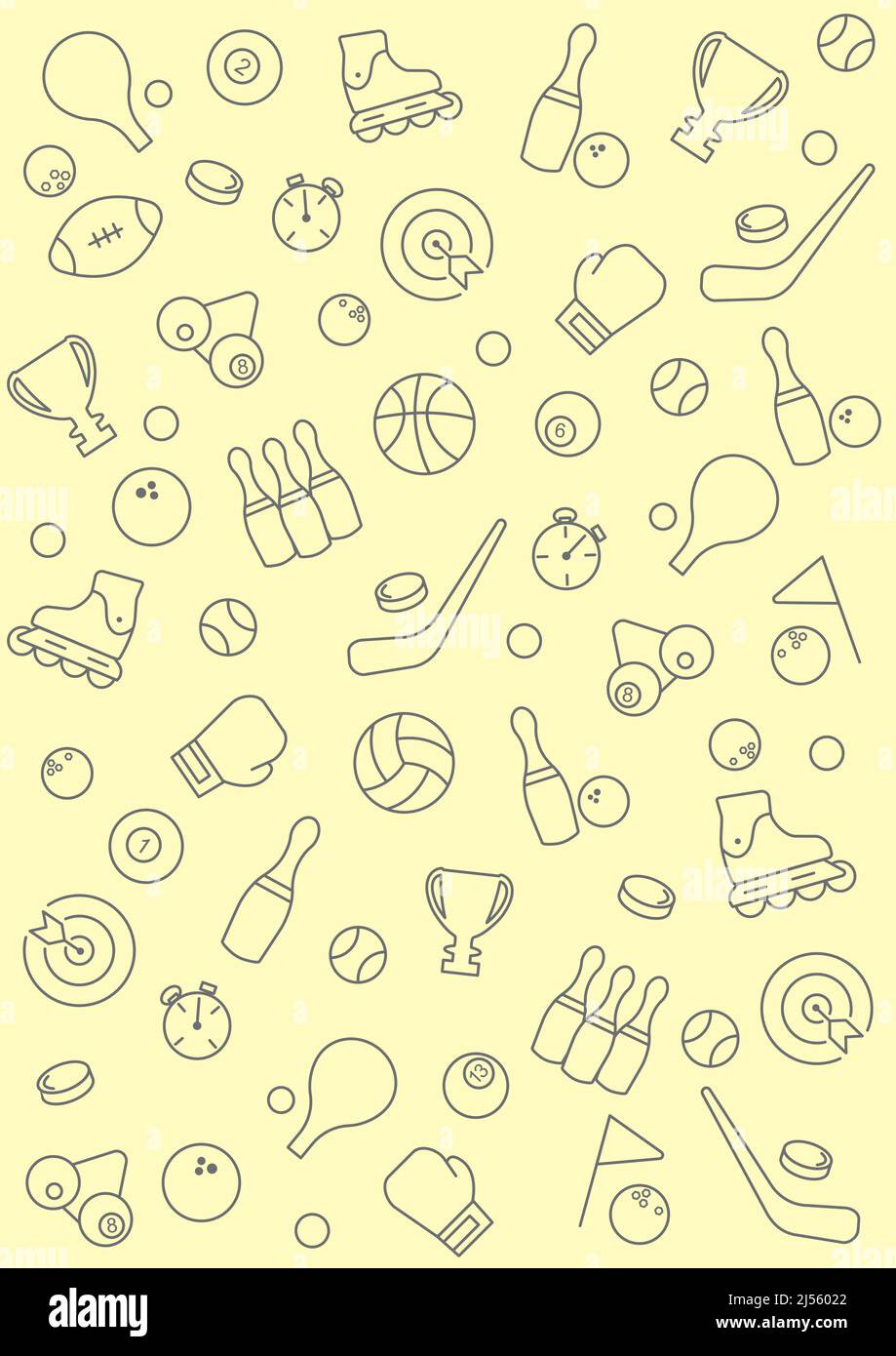 Pattern with sports icons for background Stock Vector Image & Art - Alamy