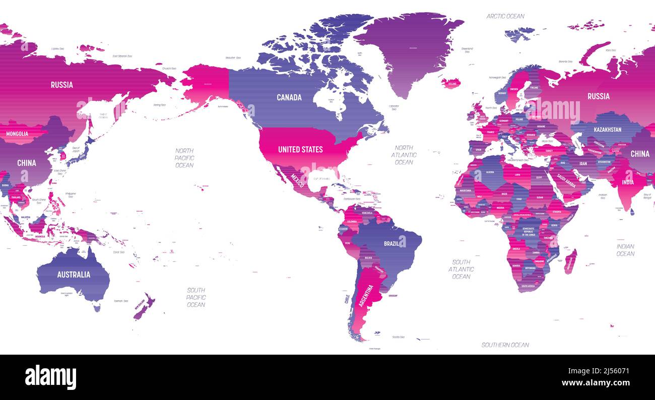 World detailed political map with lables Stock Vector Image & Art - Alamy