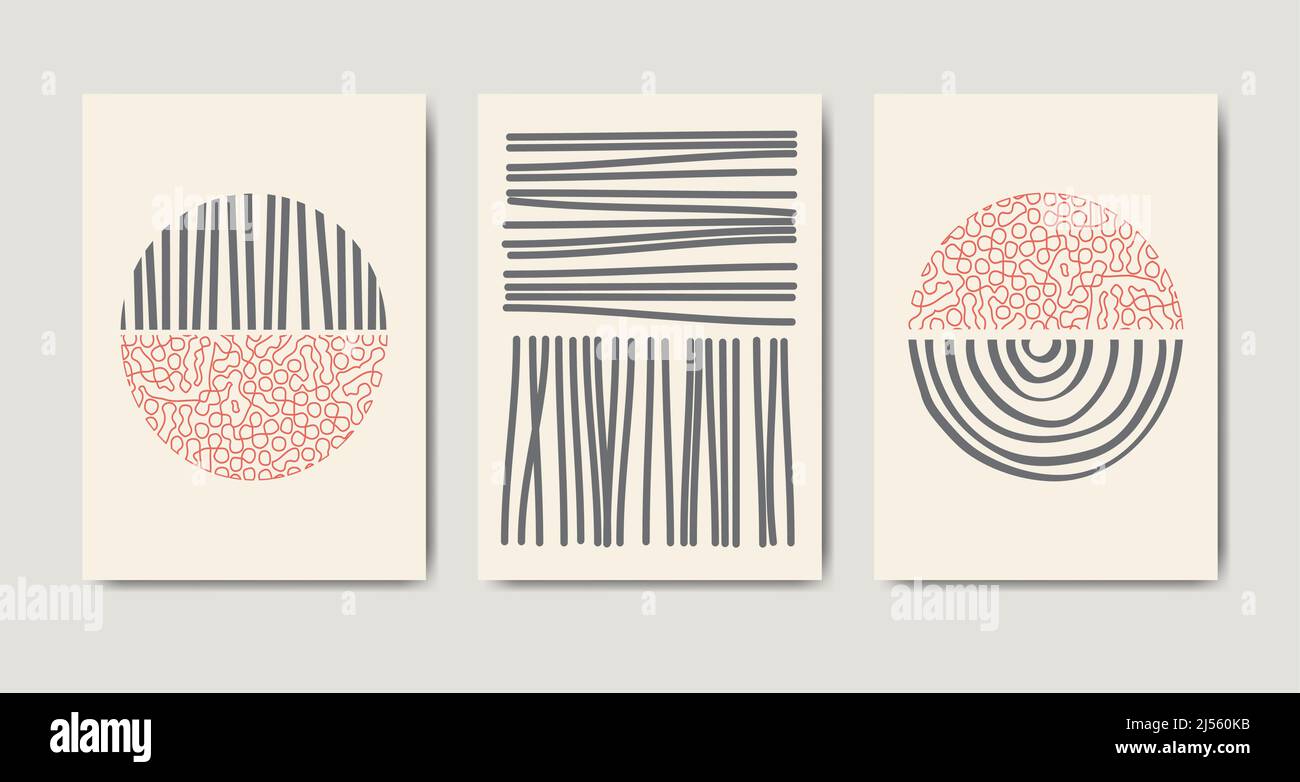 Set of minimal abstract geometric design posters Stock Vector Image ...