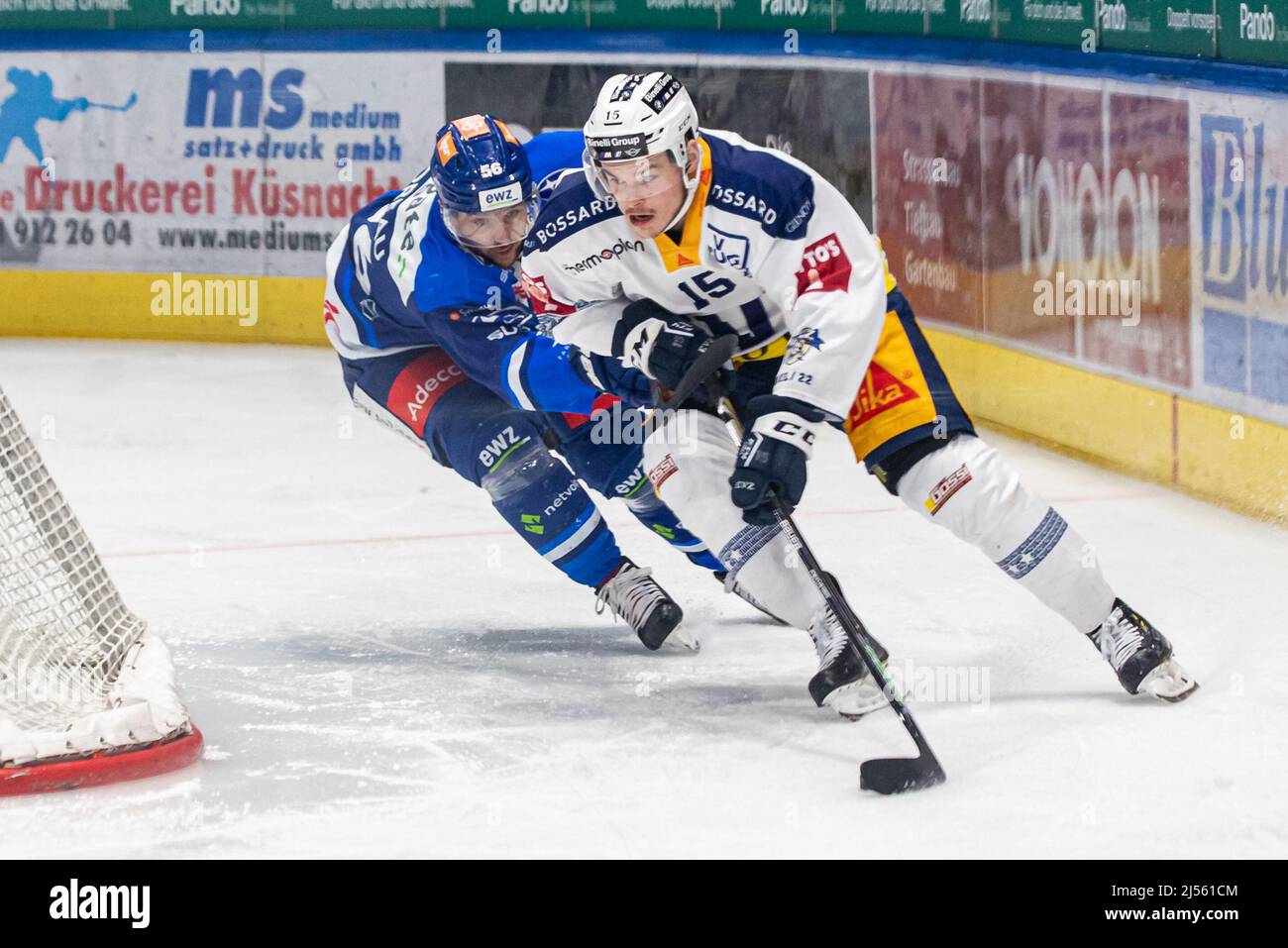 Gregory Hofmann #15 (EV Zug) during the National League Playoff Final ...