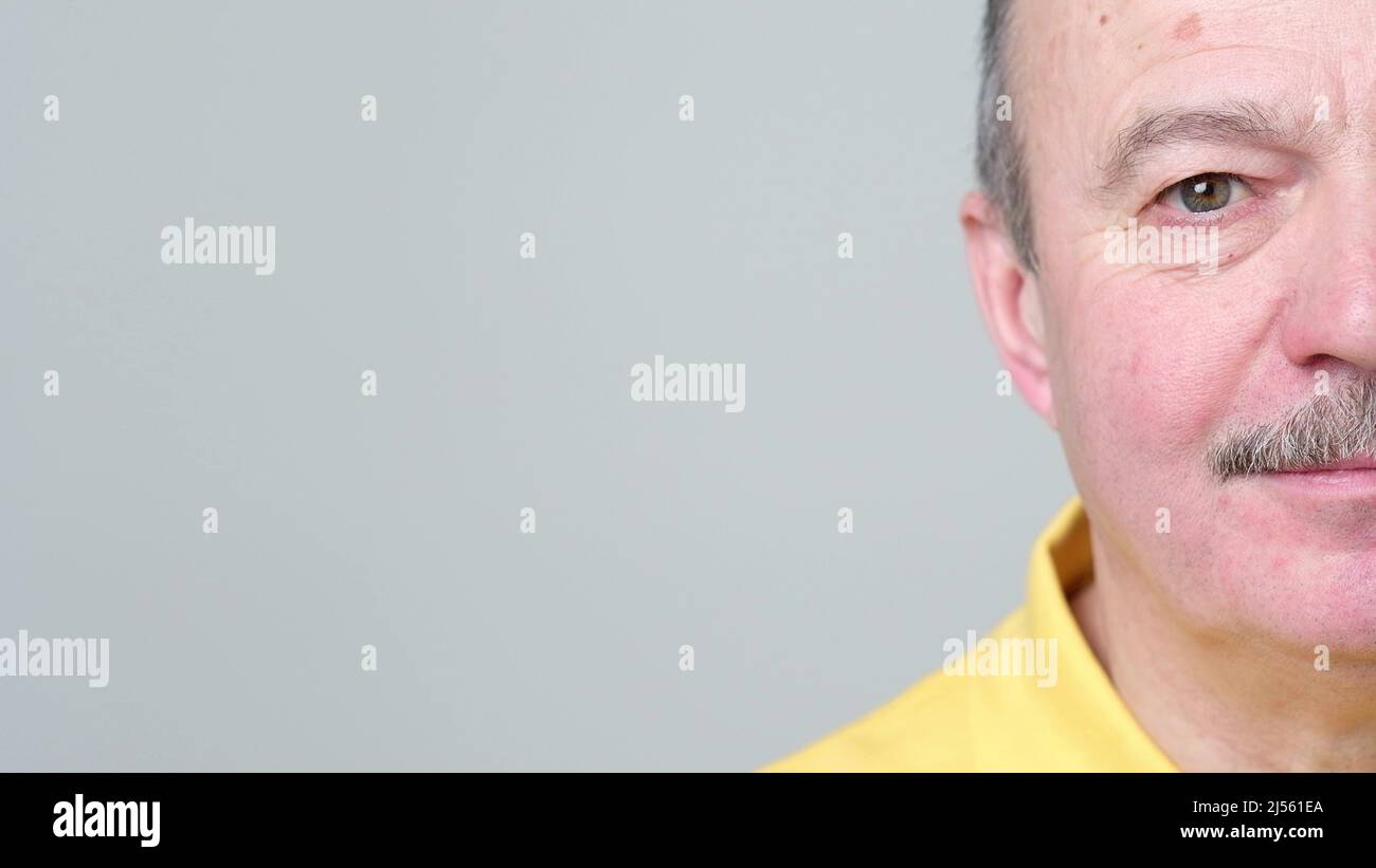 Closeup portrait old man emotions hi-res stock photography and images ...