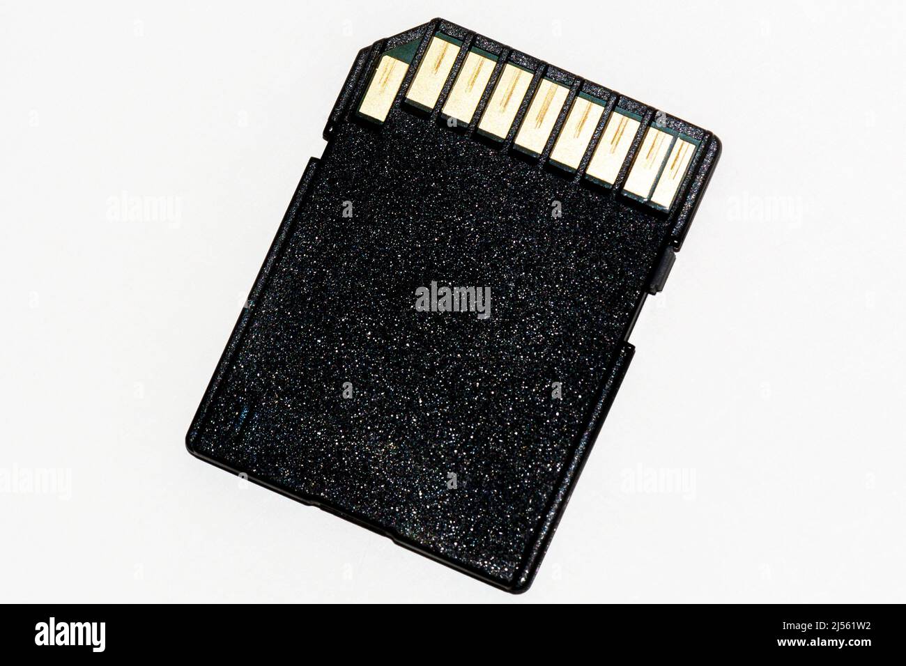Black unbranded memory SD card, isolated on white background Stock ...