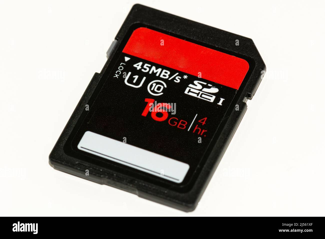 Black unbranded memory SD card, isolated on white background Stock ...