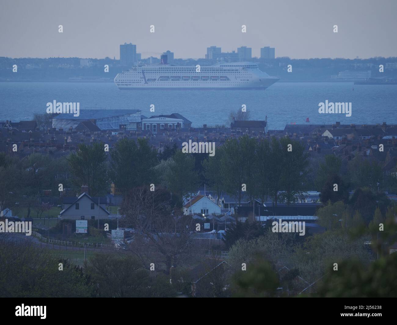 Sheerness, Kent, UK. 20h Apr, 2022. Ambassador Cruise Line's new ship ...