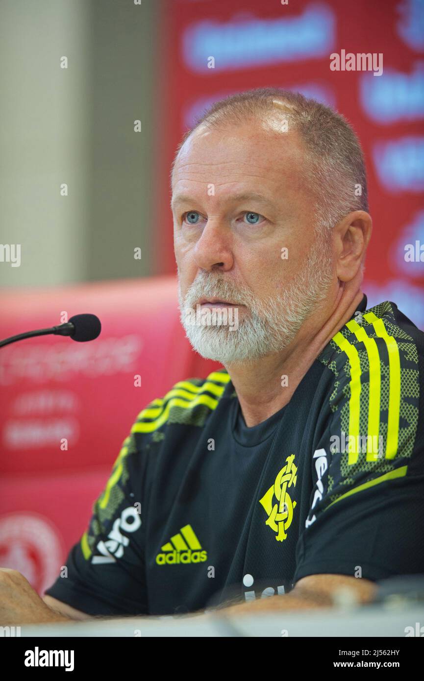 Porto Alegre, Brazil. 20th Apr, 2022. Brazilian Club Internacional announce new manager Mano ...
