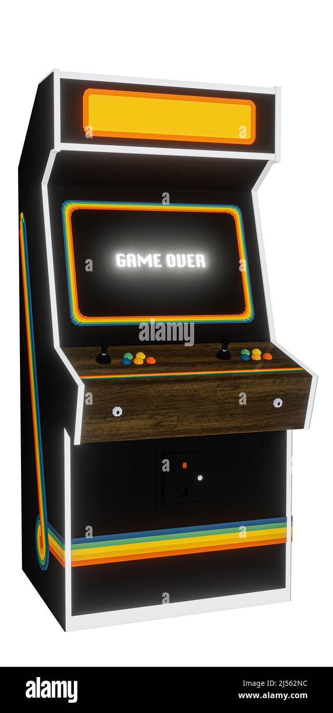 arcade cabinet isolated on white background 3d illustration Stock Photo ...