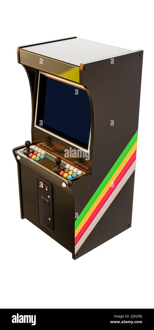 arcade cabinet isolated on white background 3d illustration Stock Photo ...