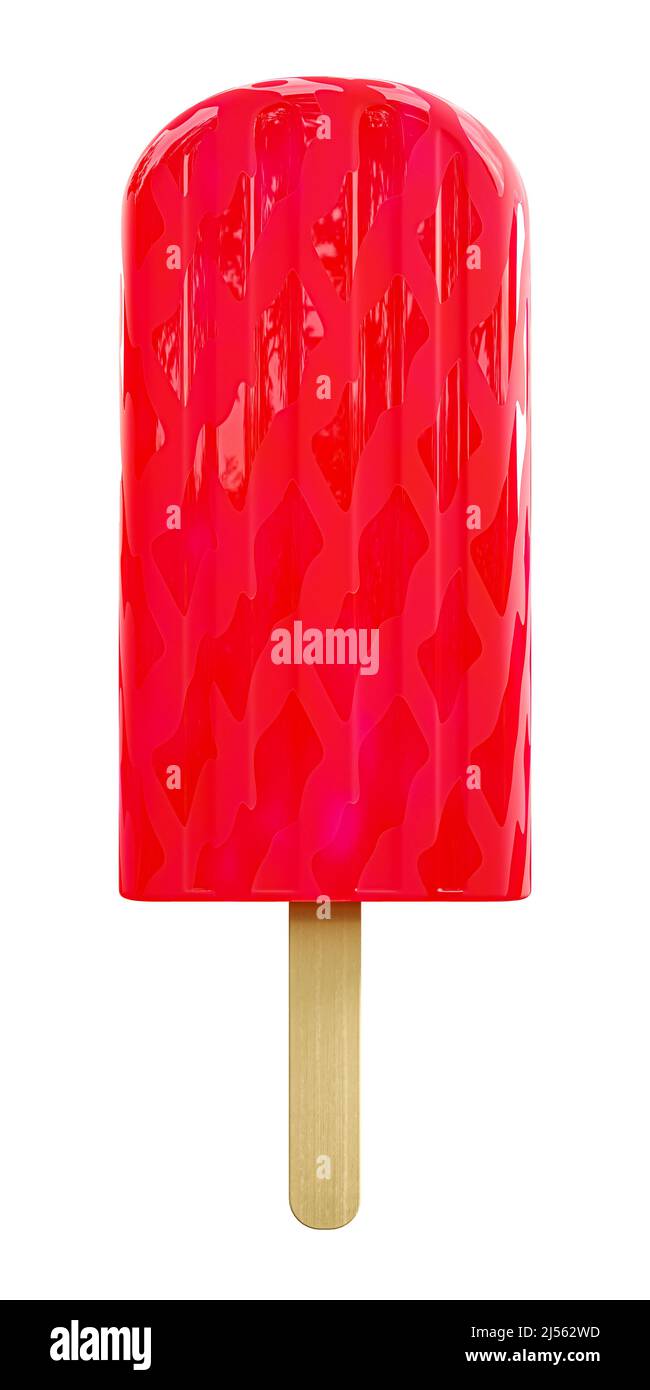 popsicle isolated on white background 3d illustration Stock Photo - Alamy