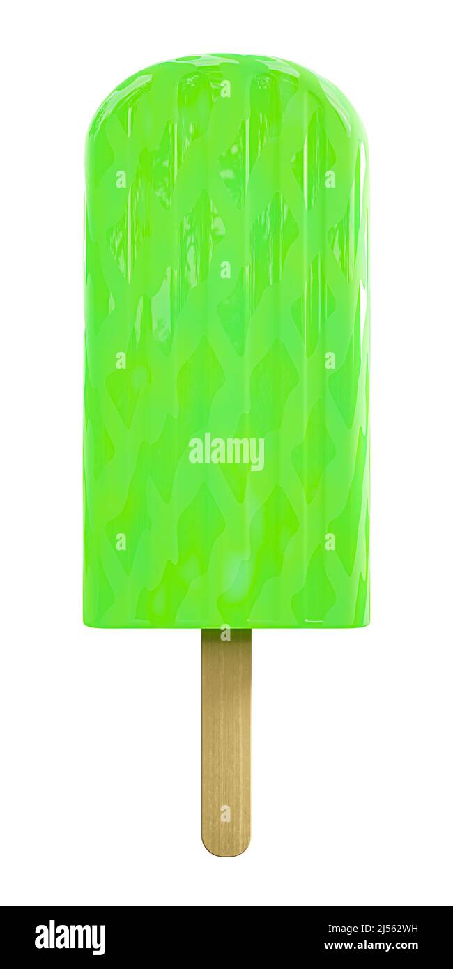 popsicle isolated on white background 3d illustration Stock Photo - Alamy
