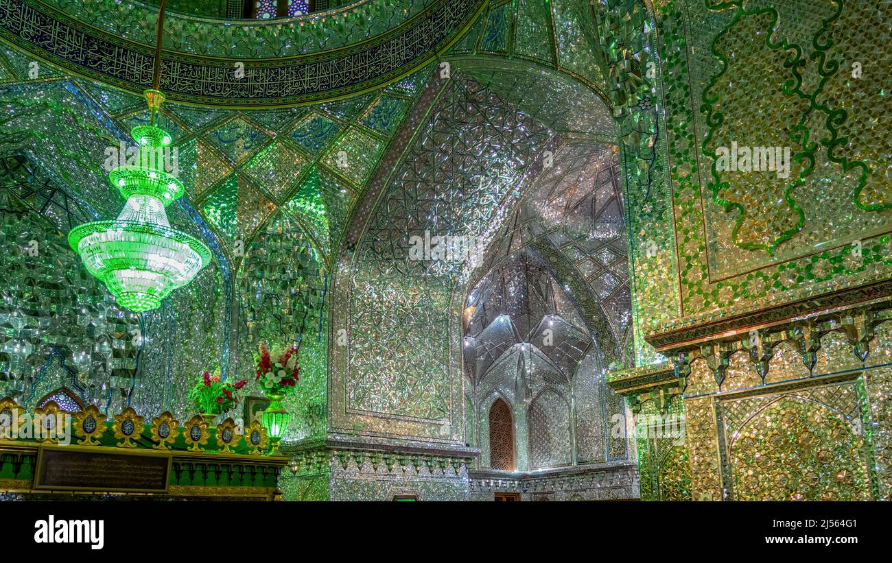 Shiraz, Iran - May 2019: Interior design of Shah-e-Cheragh complex ...