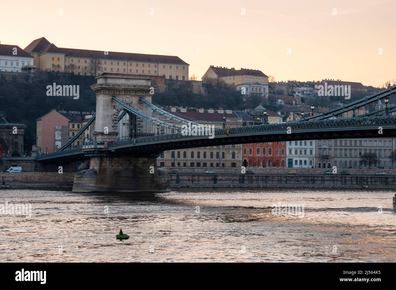 Capital Hill on the Buda side of Budapest via the Chain Bridge over ...