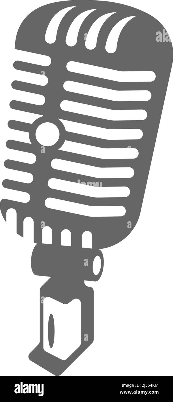 Microphone, mic icon logo design illustration vector Stock Vector Image ...