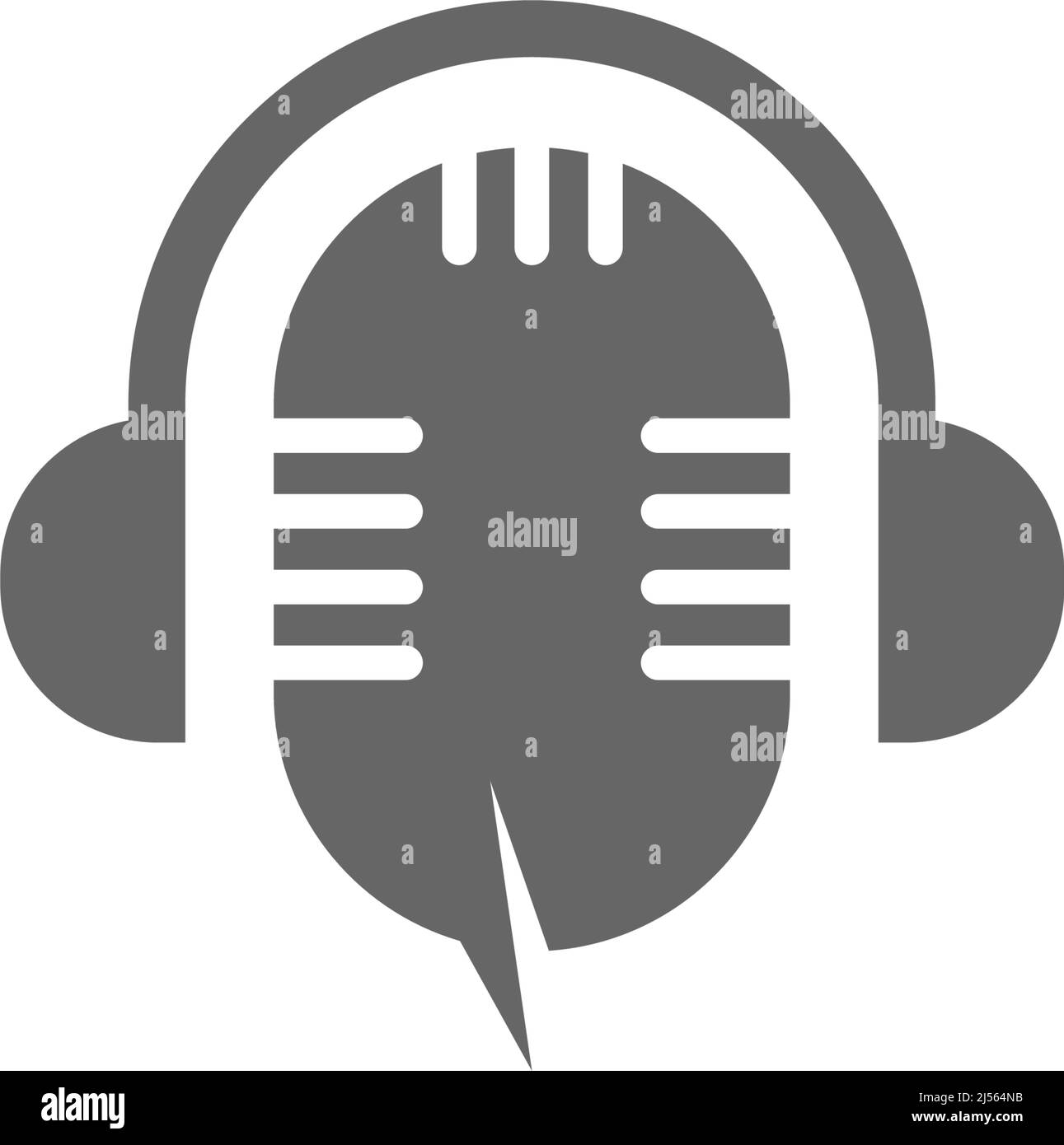 Microphone, mic icon logo design illustration vector Stock Vector Image ...