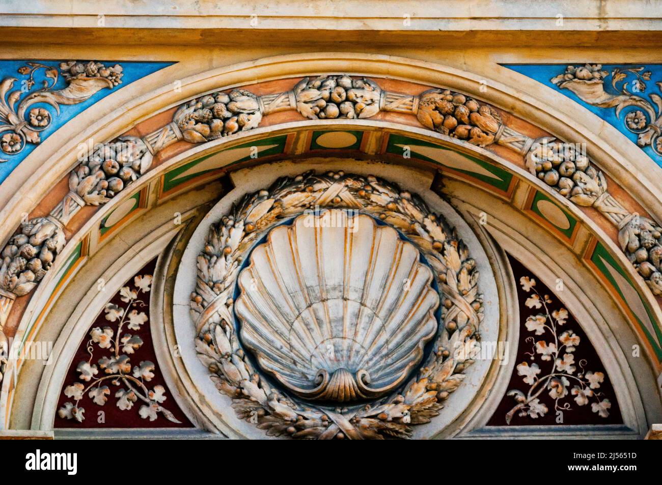 Shell motif bas-relief at the Budapest Hall of Art in Heroes' Square ...