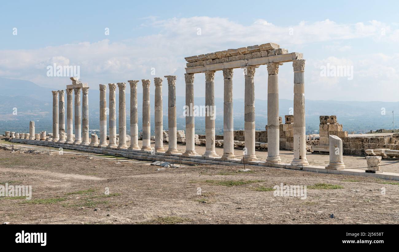 Denizli, Turkey - October 2019: Laodikeia ancient city ruins in ...