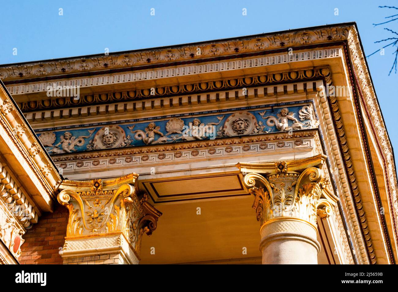 Greek Revival portico of The Kunsthalle, Mucsarnok Palace of Art in ...