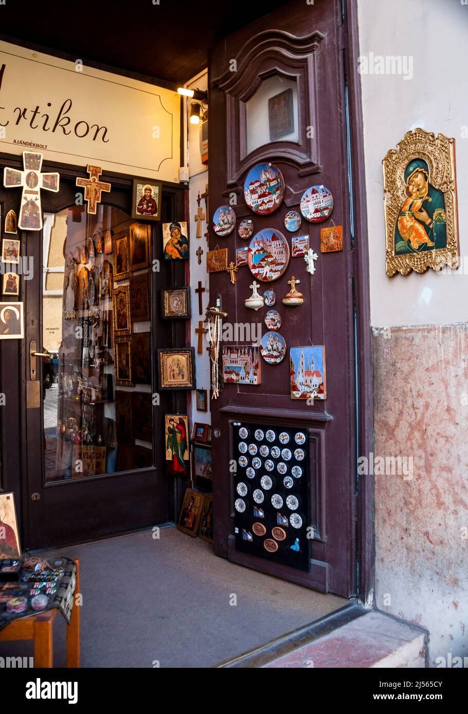 Hungarian Artisan Anjándéküzlet in old town Buda in the Castle District ...
