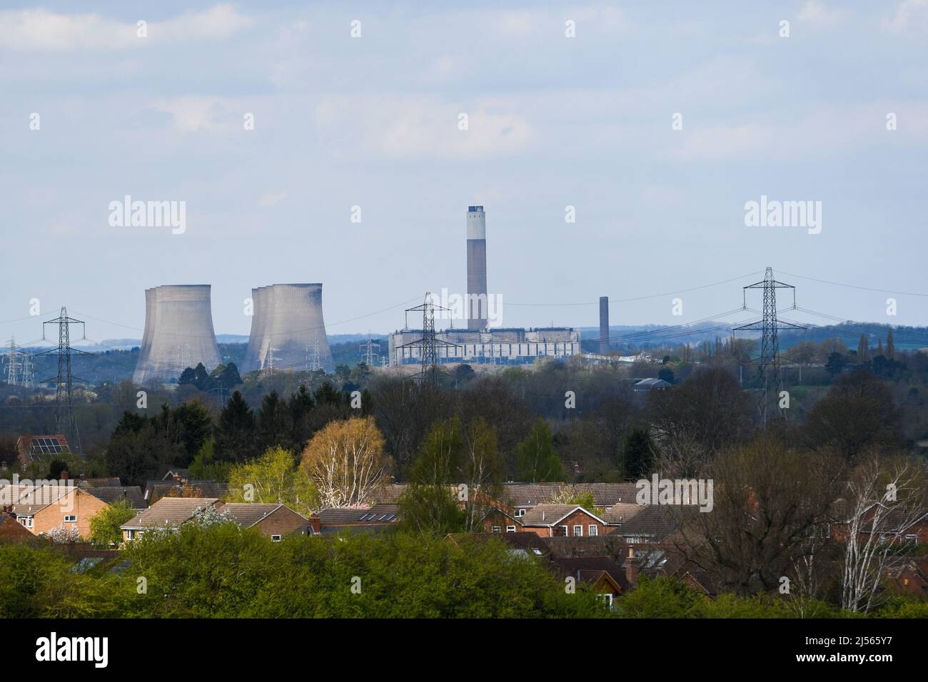 ratcliffe on soar power station nottinghamshire and hathern village in ...