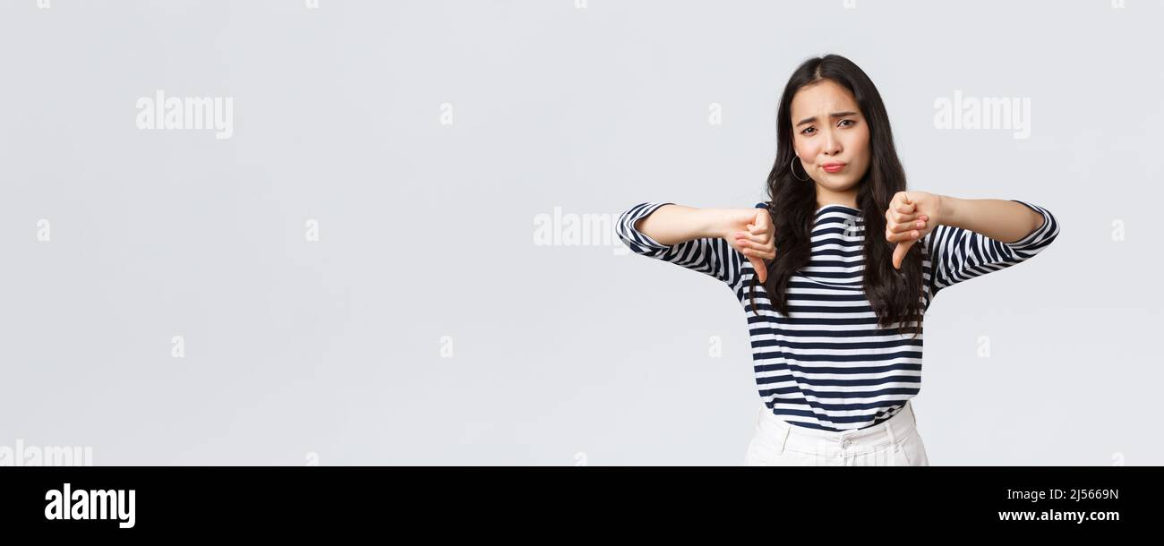 Lifestyle, beauty and fashion, people emotions concept. Judgemental ...