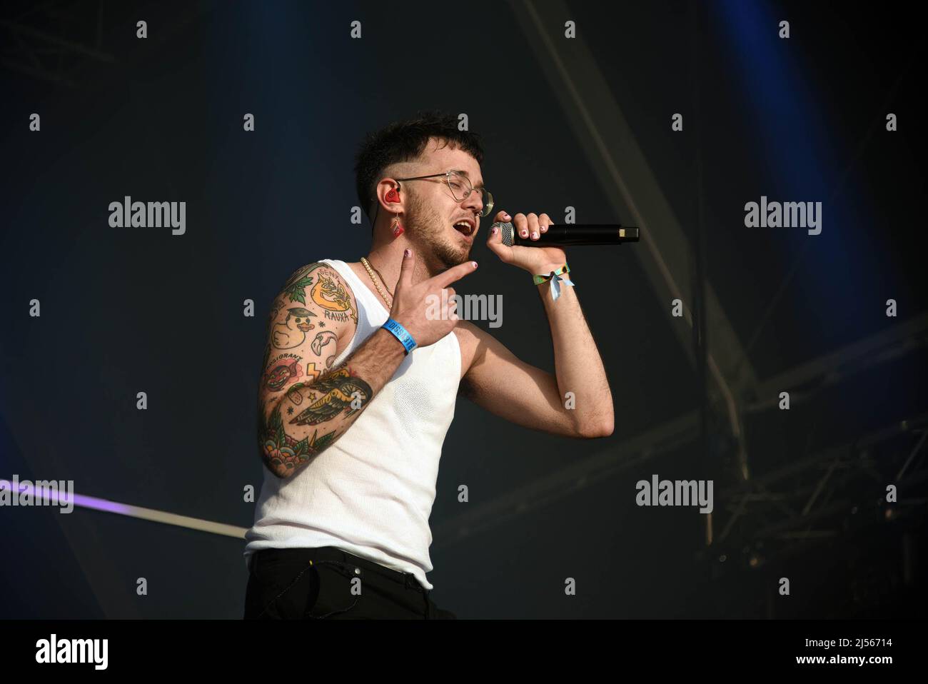 Trap singer Damia Rodriguez (Lildami) performs at the Festiuet Spring ...