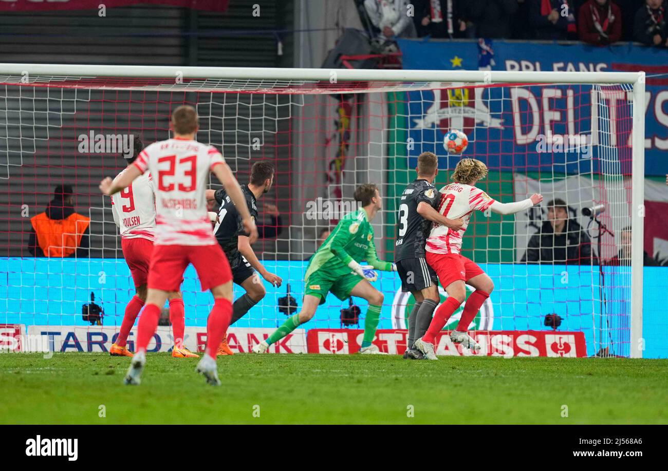 Red Bull Arena, Leipzig, Germany. 20th Apr, 2022. Emil Forsberg of RB ...