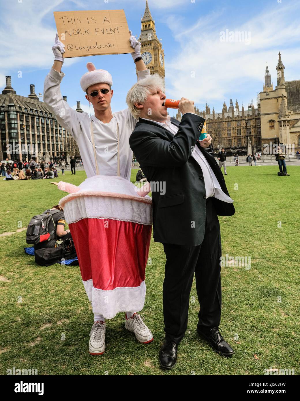 London, 20th April 2020. Luv Jus, a drinks brand, promote two new ...