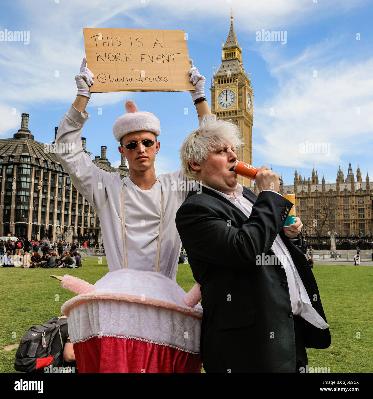 London, 20th April 2020. Luv Jus, a drinks brand, promote two new ...