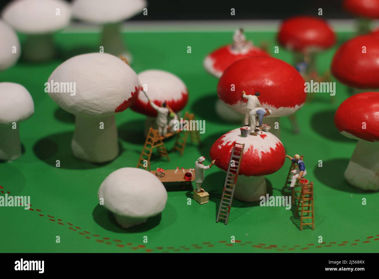 London.UK. One of the miniature art works by Minimiam at the Small is ...