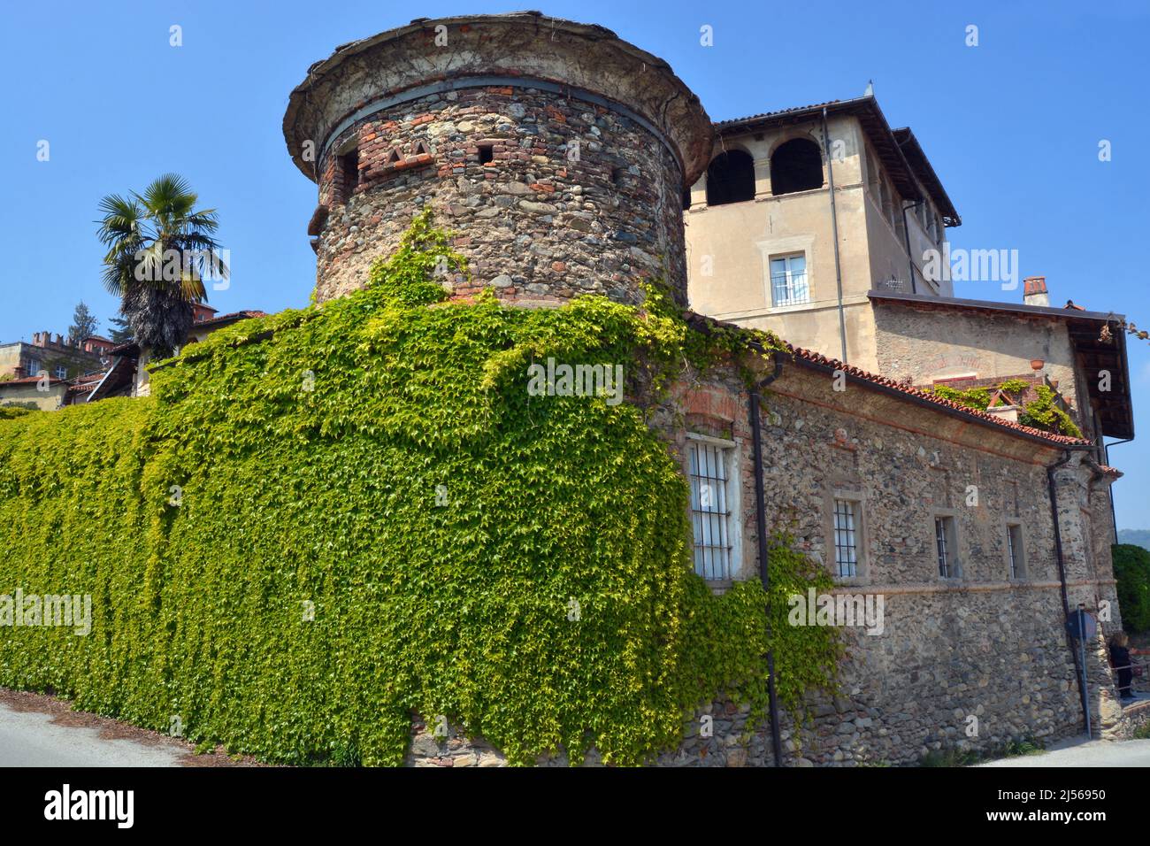 Costigliole Saluzzo, Piedmont, Italy - The tower of ancient castle ...
