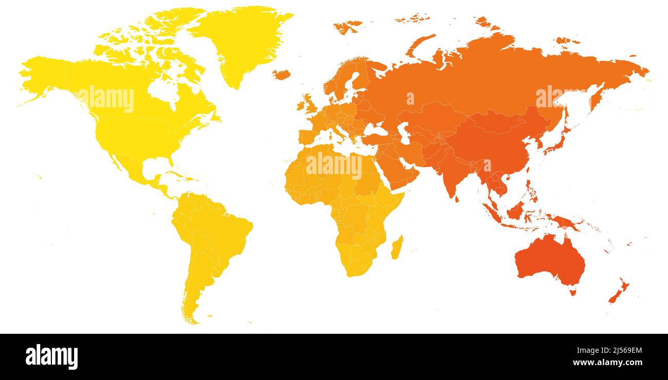 Colorful political map of World Stock Vector Image & Art - Alamy