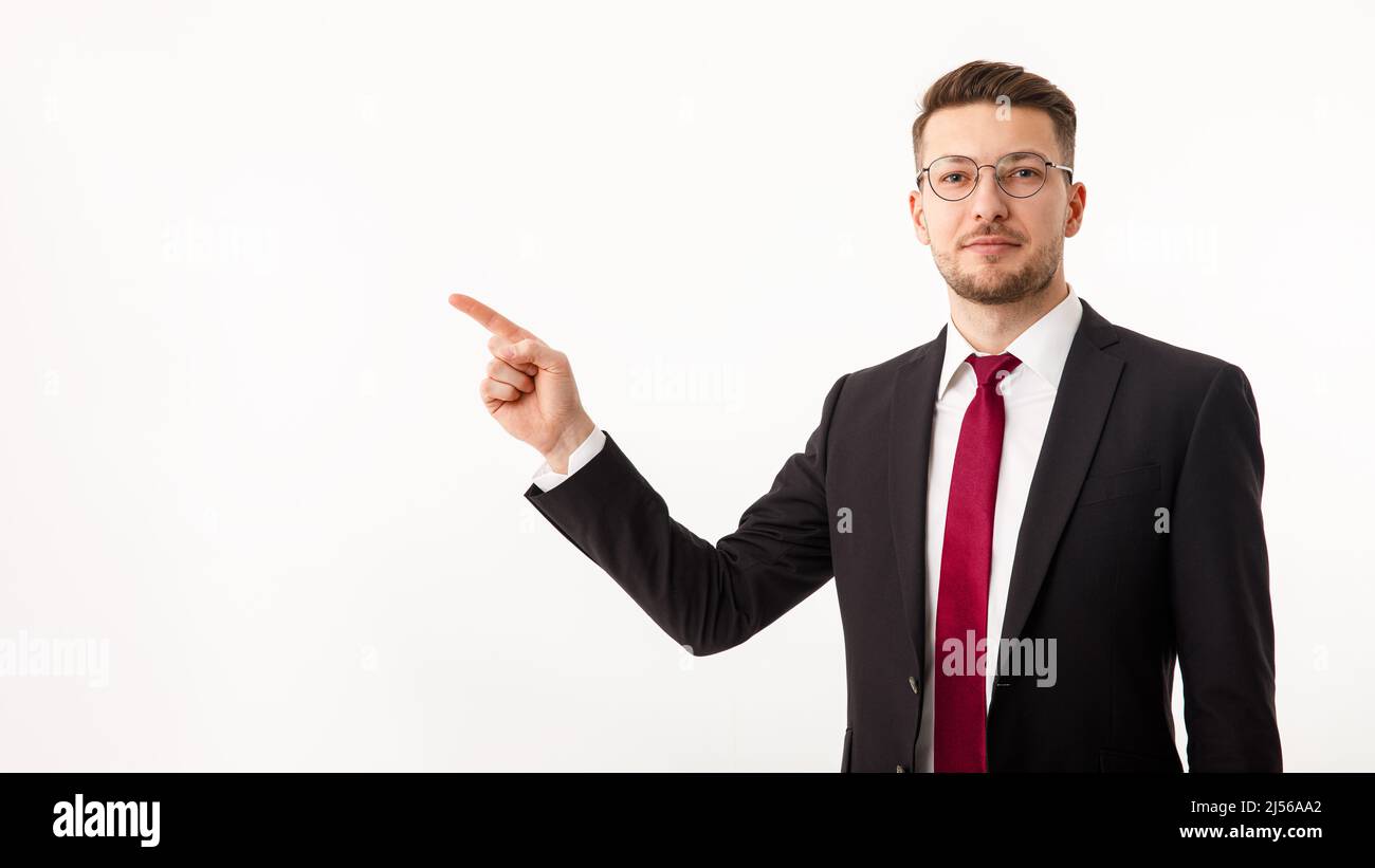 Businessman pointing presentation hi-res stock photography and images ...