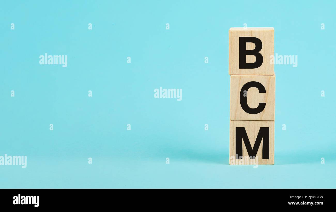 BCM - Business Continuity Management acronym, business concept b Stock ...