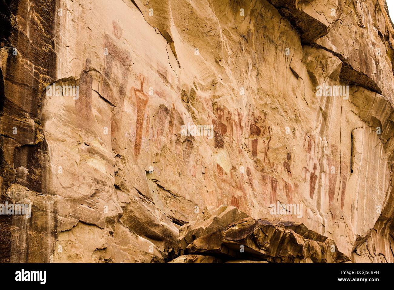 The Sego Canyon pictograph rock art panel in Utah was painted by the ...