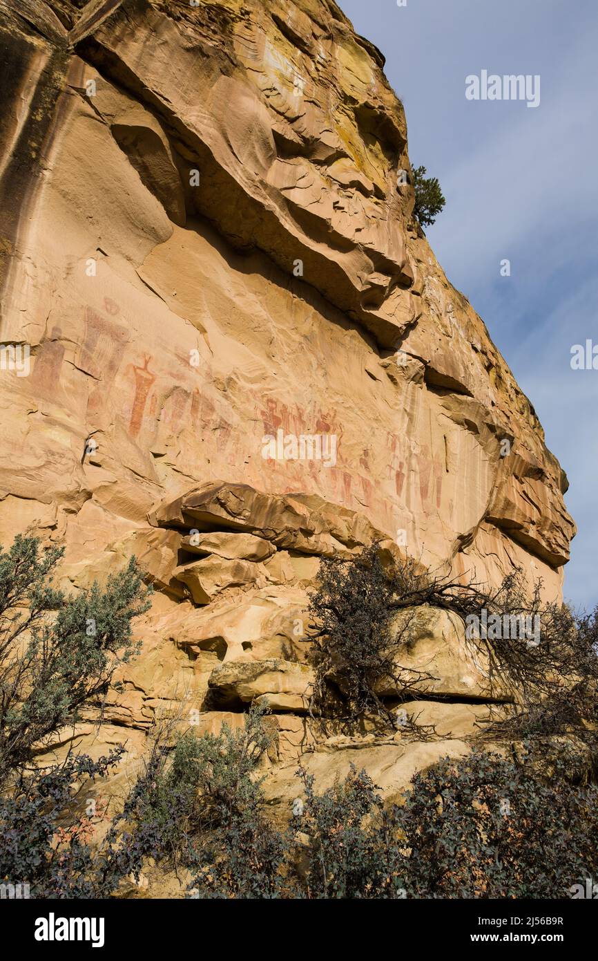 The Sego Canyon pictograph rock art panel in Utah was painted by the ...