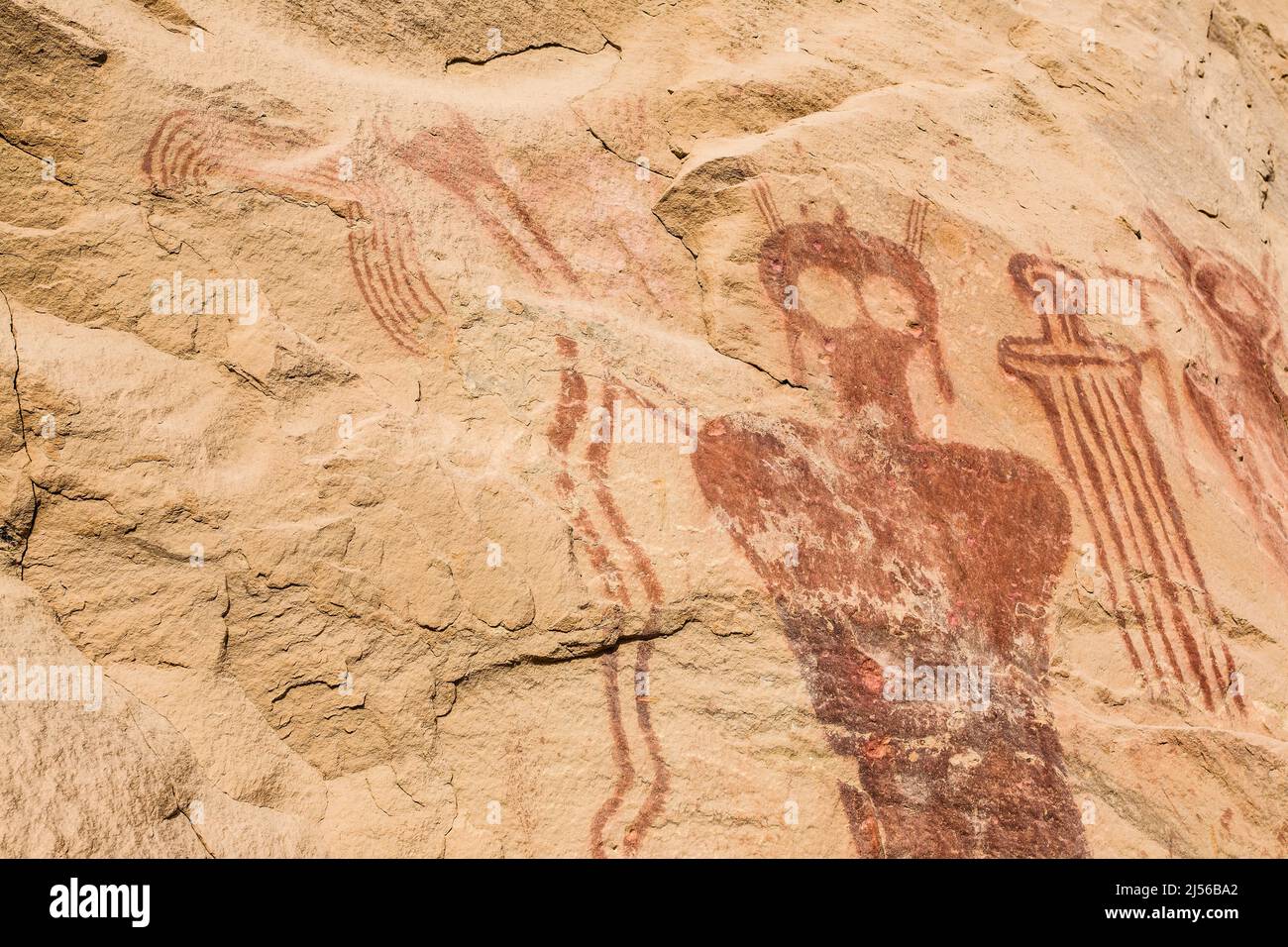 The Sego Canyon pictograph rock art panel in Utah was painted by the ...