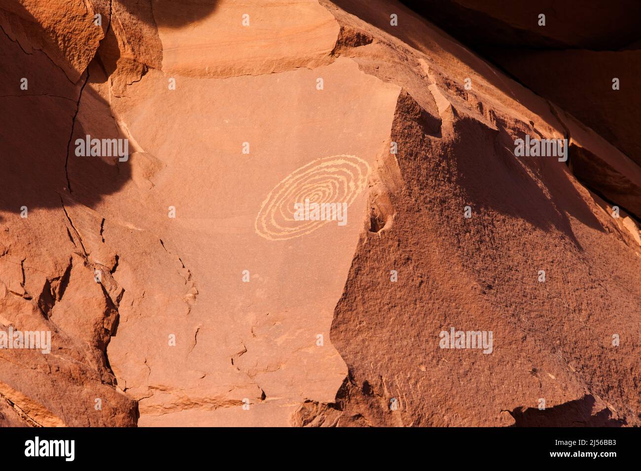 Ancient petroglyphs near River House Ruin by the San Juan River, Shash ...