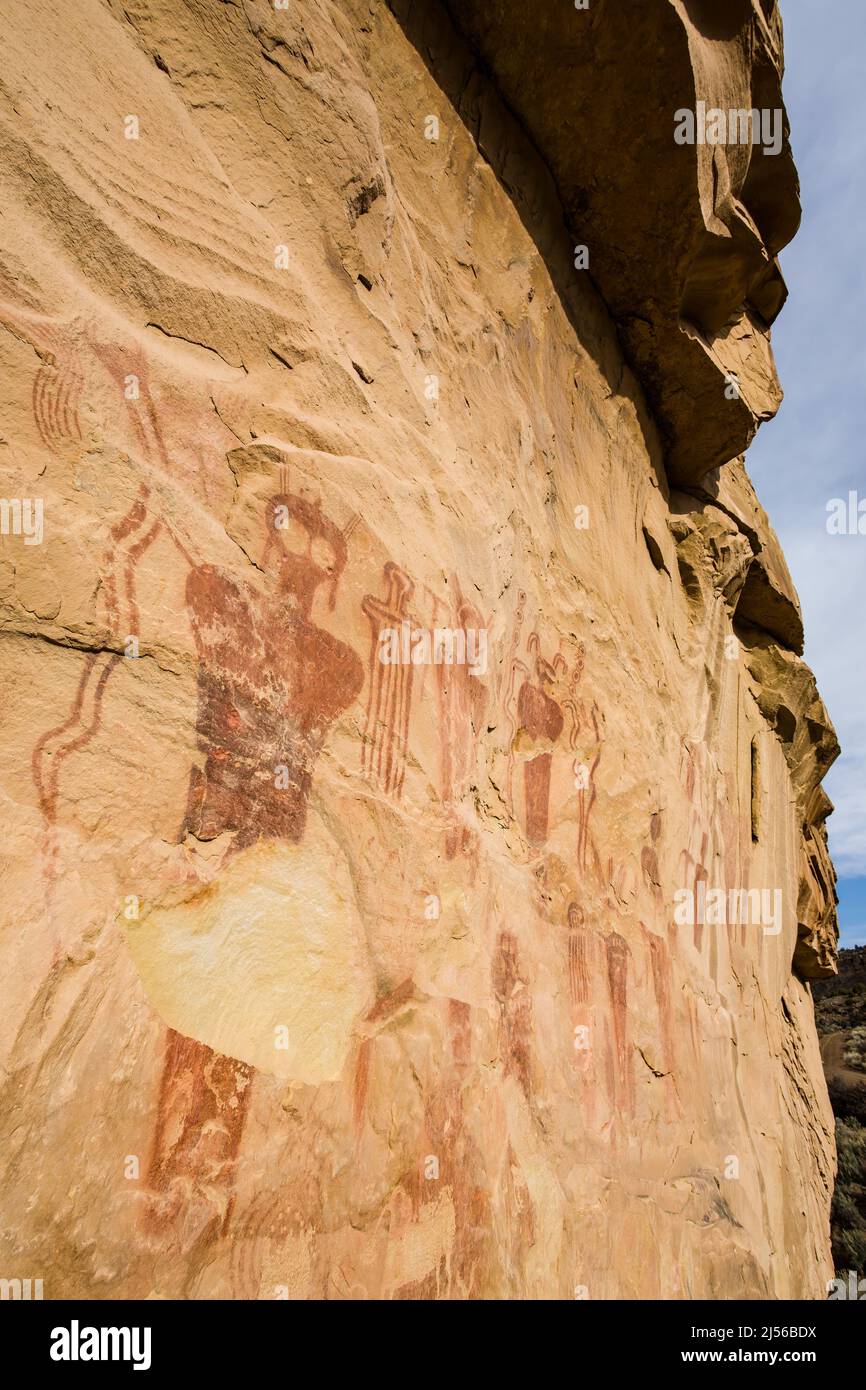 The Sego Canyon pictograph rock art panel in Utah was painted by the ...