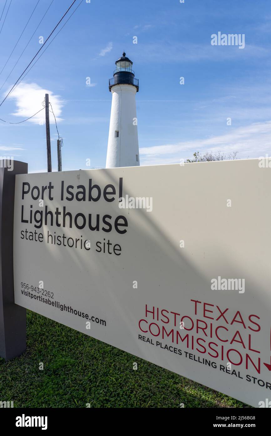 The Port Isabel Lighthouse was built of brick in 1852 on Point Isabel ...