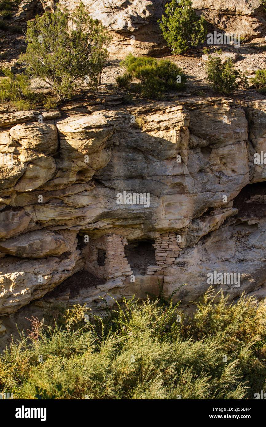 Ancestral Pueblan Native American ruins in Recapture Canyon, near ...