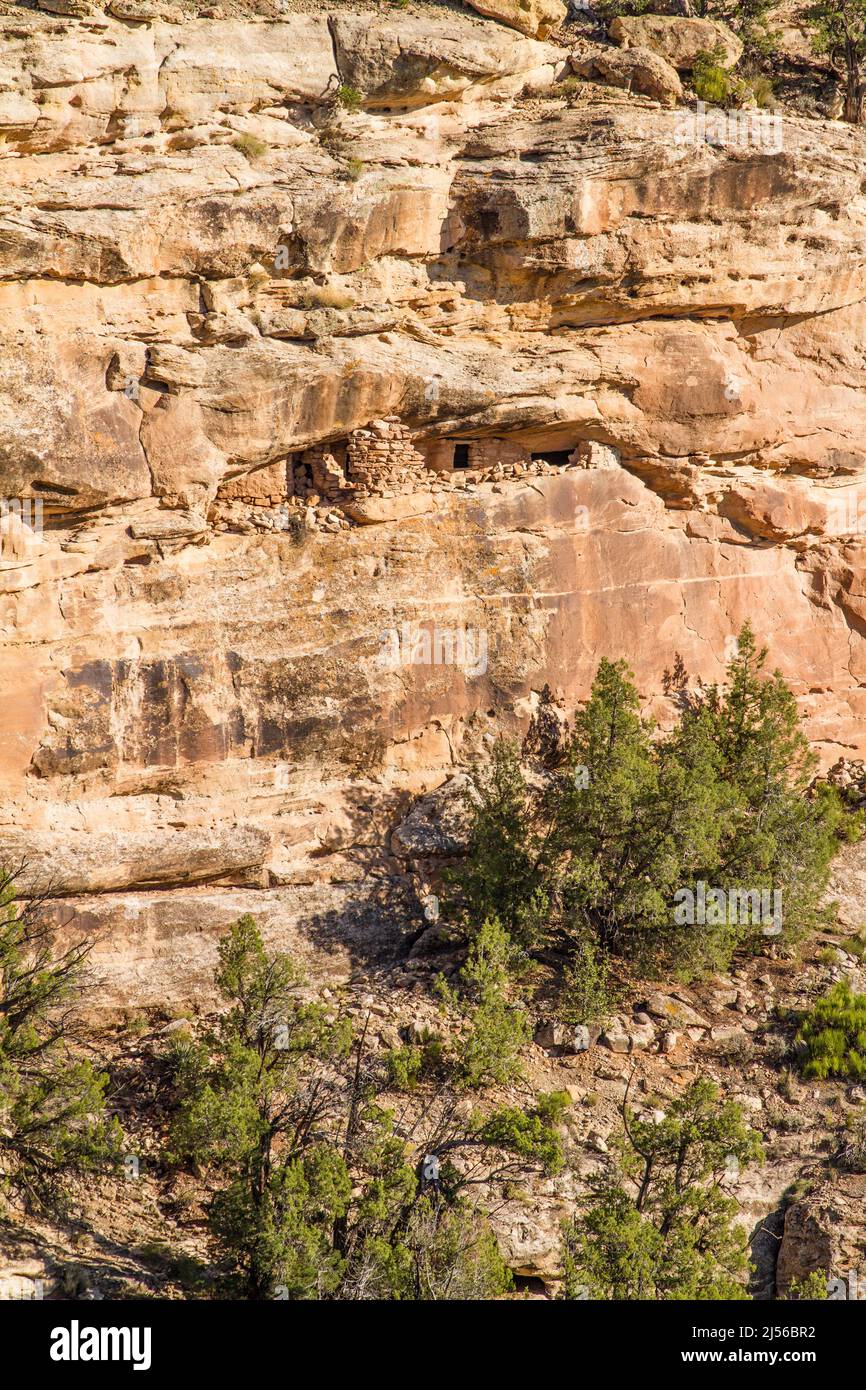 Ancestral Pueblan Native American ruins in Recapture Canyon, near ...