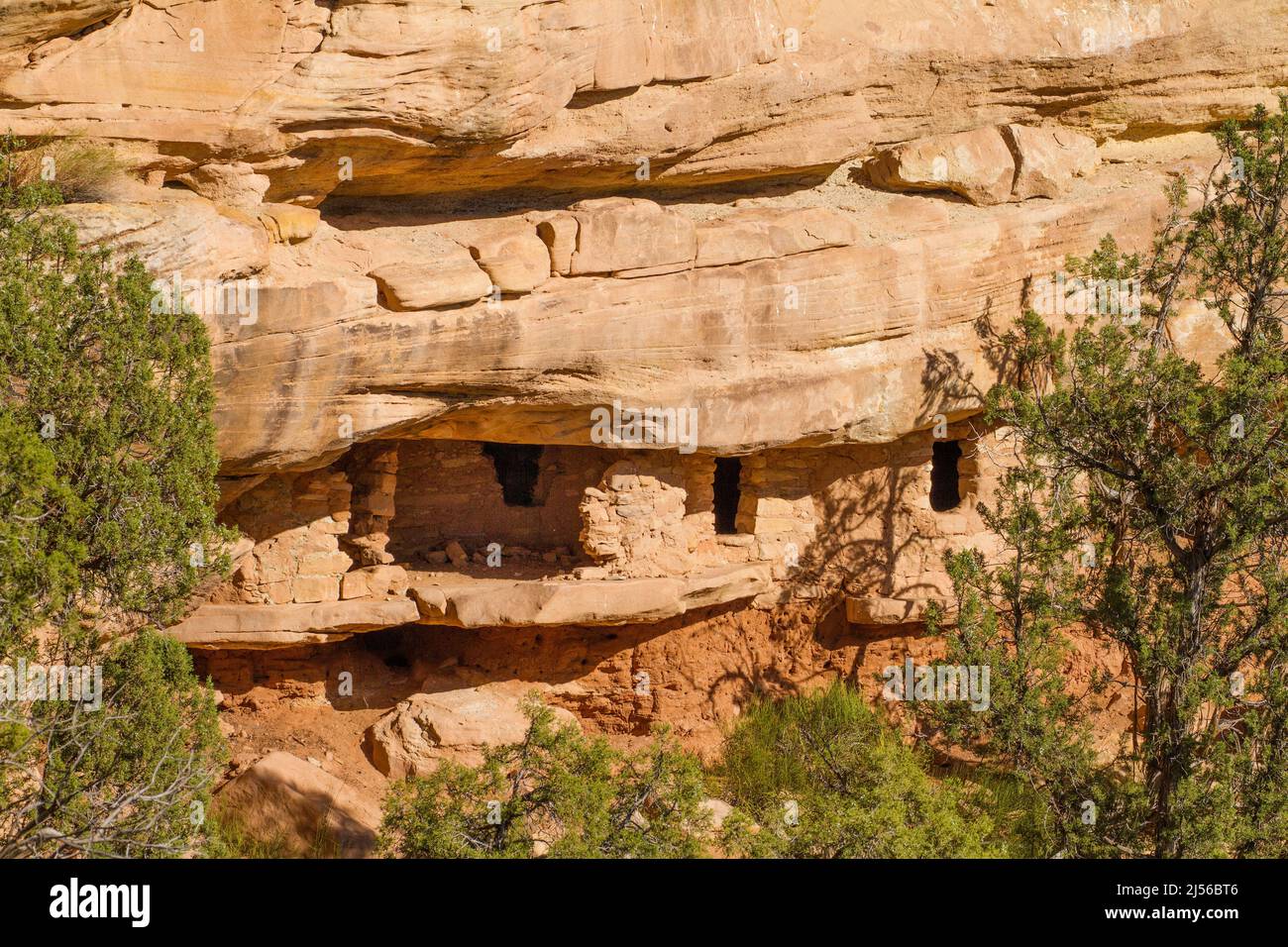 Ancestral Pueblan Native American ruins in Recapture Canyon, near ...